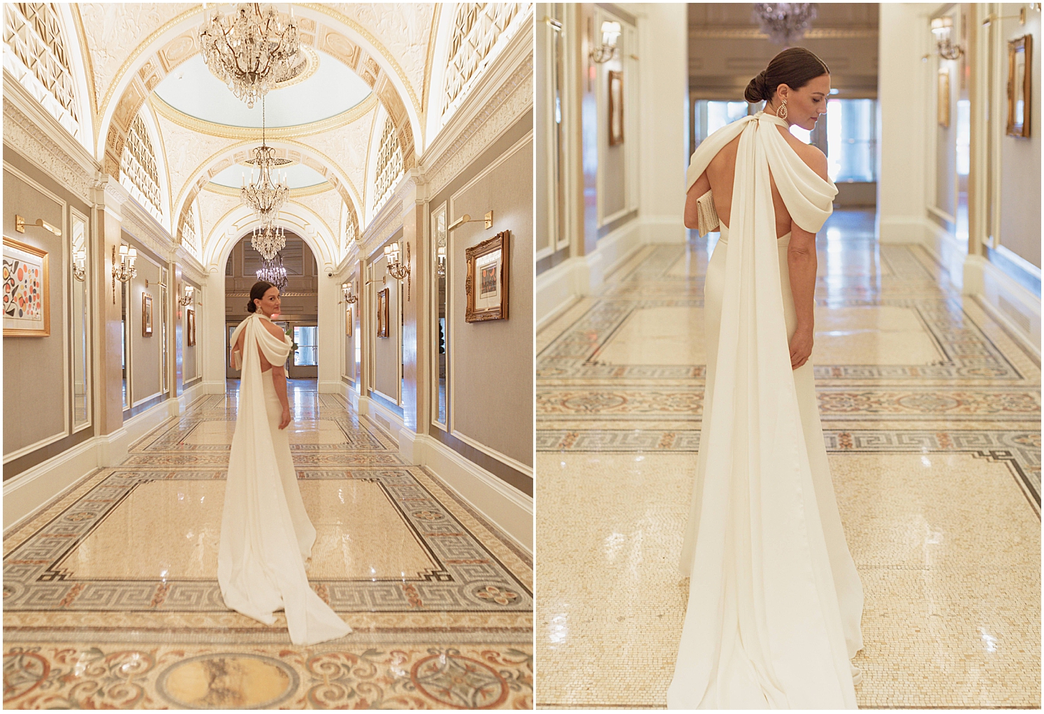Fairmont Copley Plaza Wedding First-Look - Kelly Stevens Photography